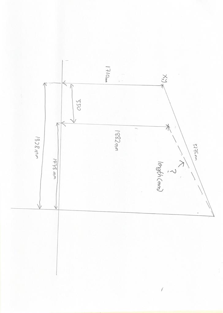 Solved Calculate the length of the dashed line. | Chegg.com