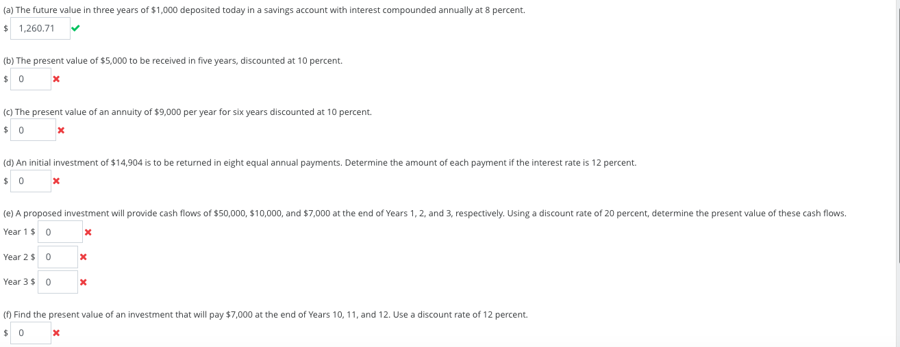 Solved Time Value of Money: Basics Using Excel or the | Chegg.com
