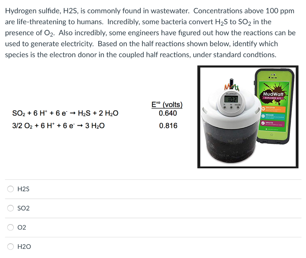 Solved Hydrogen sulfide, H2S, is commonly found in | Chegg.com