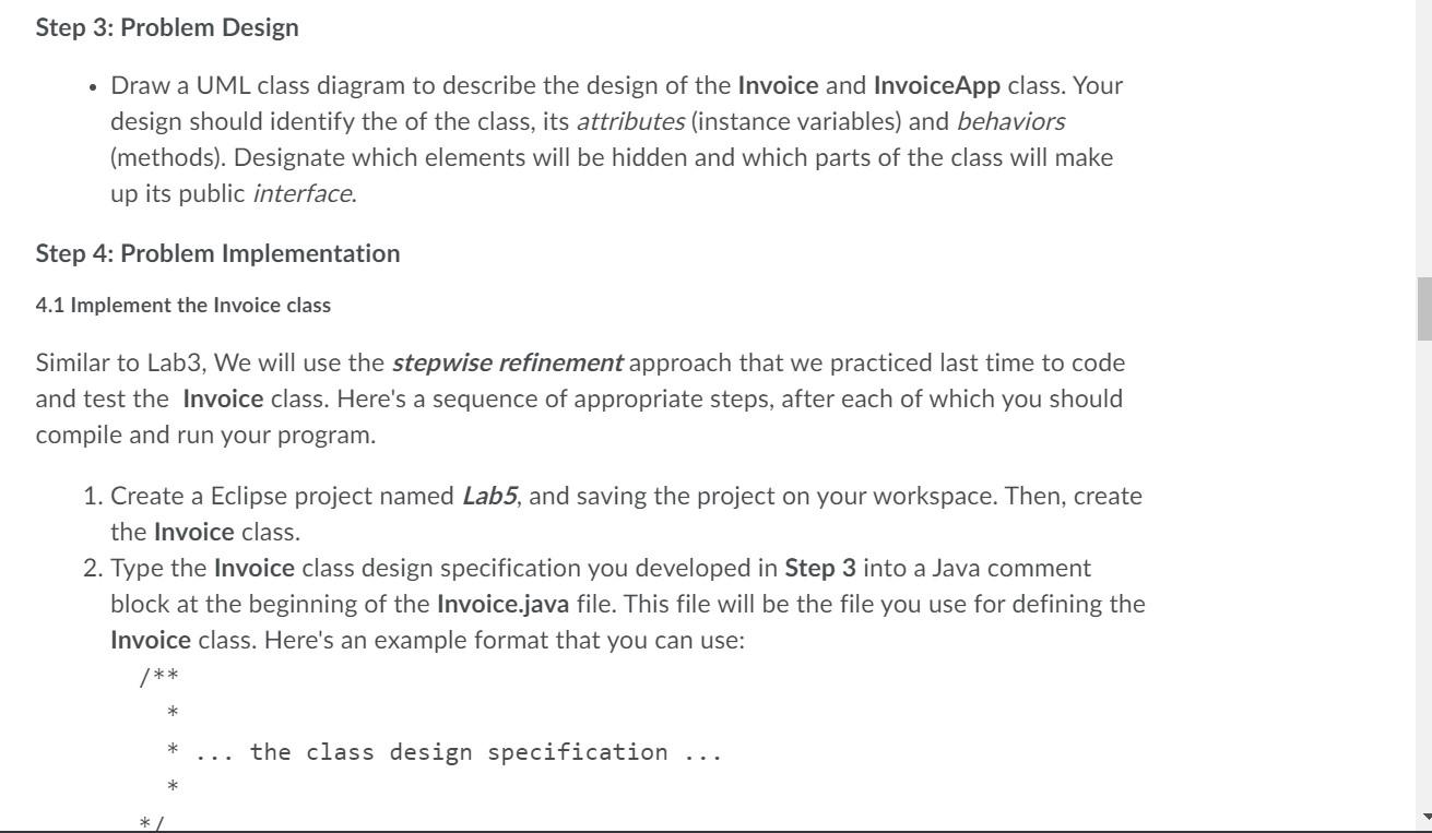 Part 1: Practicing Problem Analysis, Design, and | Chegg.com