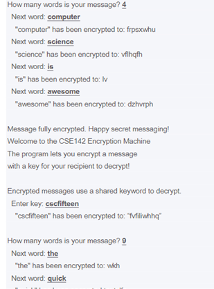 Solved CSC 15 Programming Assignment 3 Encryption Machine | Chegg.com