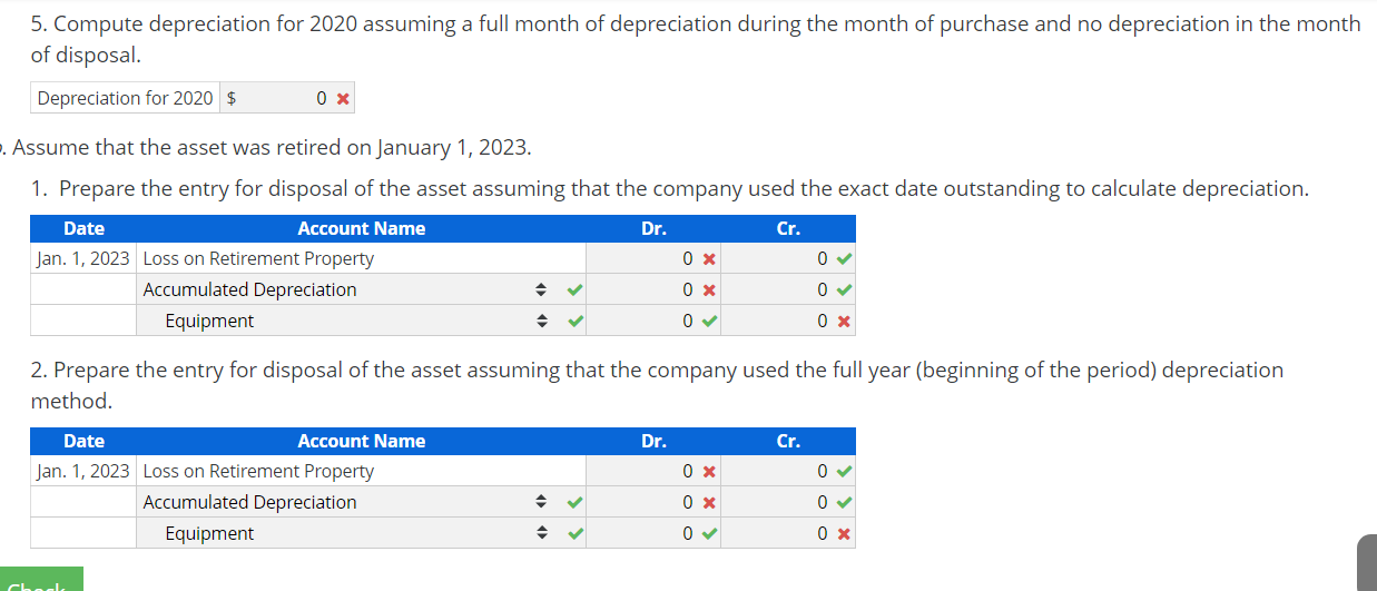 Solved Computing Depreciation and Recording Disposal Using | Chegg.com