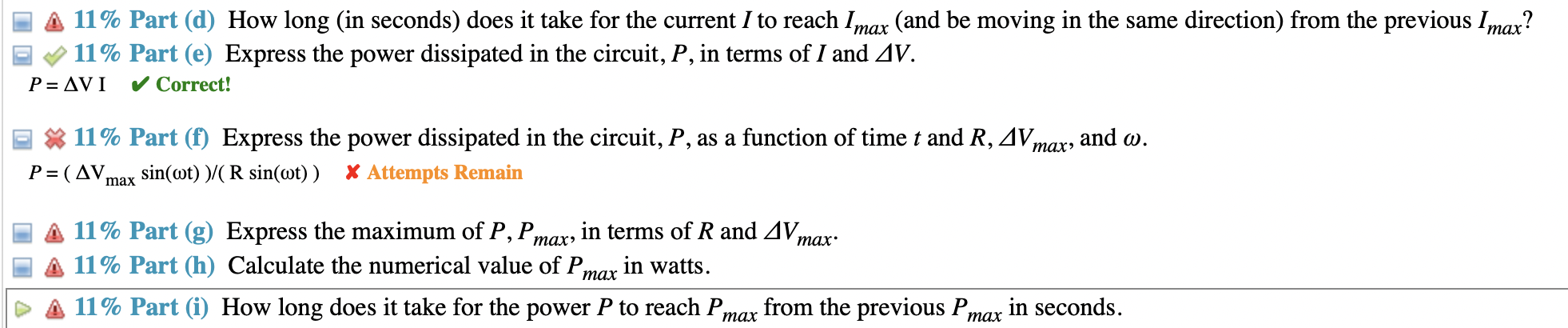 Solved (5\%) Problem 4: In a simple AC circuit shown on the | Chegg.com