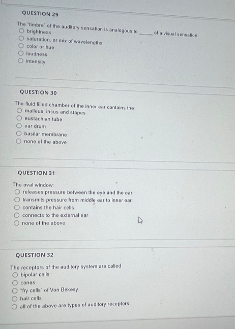 Solved QUESTION 25 "Higher order hypercomplex" cells of the | Chegg.com