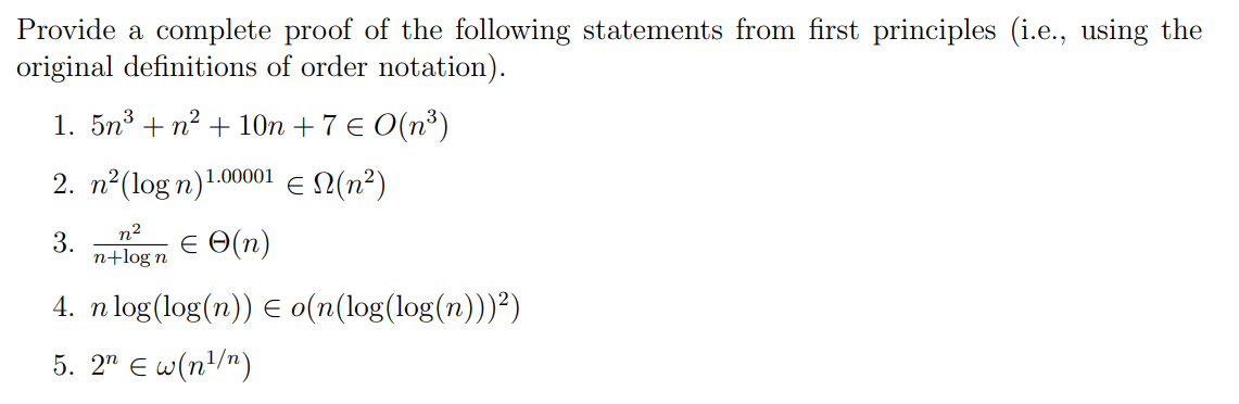 Solved Provide a complete proof of the following statements | Chegg.com