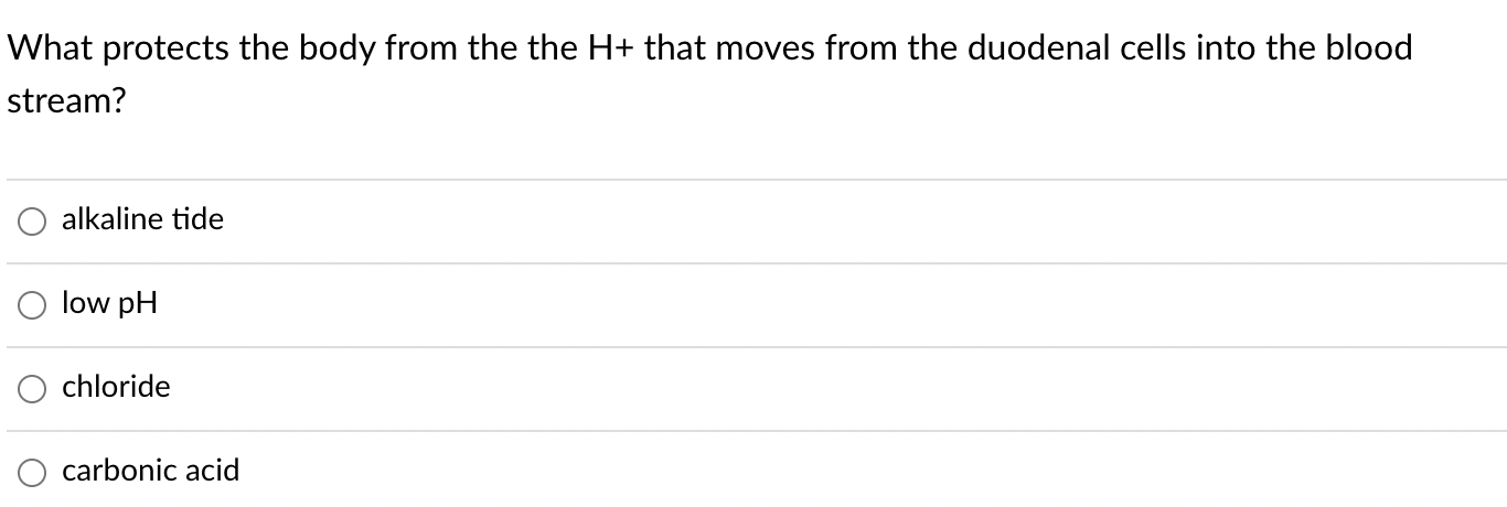 Solved What protects the body from the the H+ that moves | Chegg.com