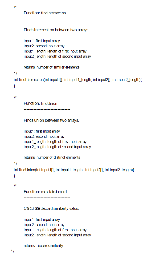 Solved 4. Jaccard Similarity (20 marks) Write a program to | Chegg.com