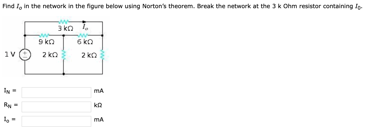 Solved Find Io in the network in the figure below using | Chegg.com