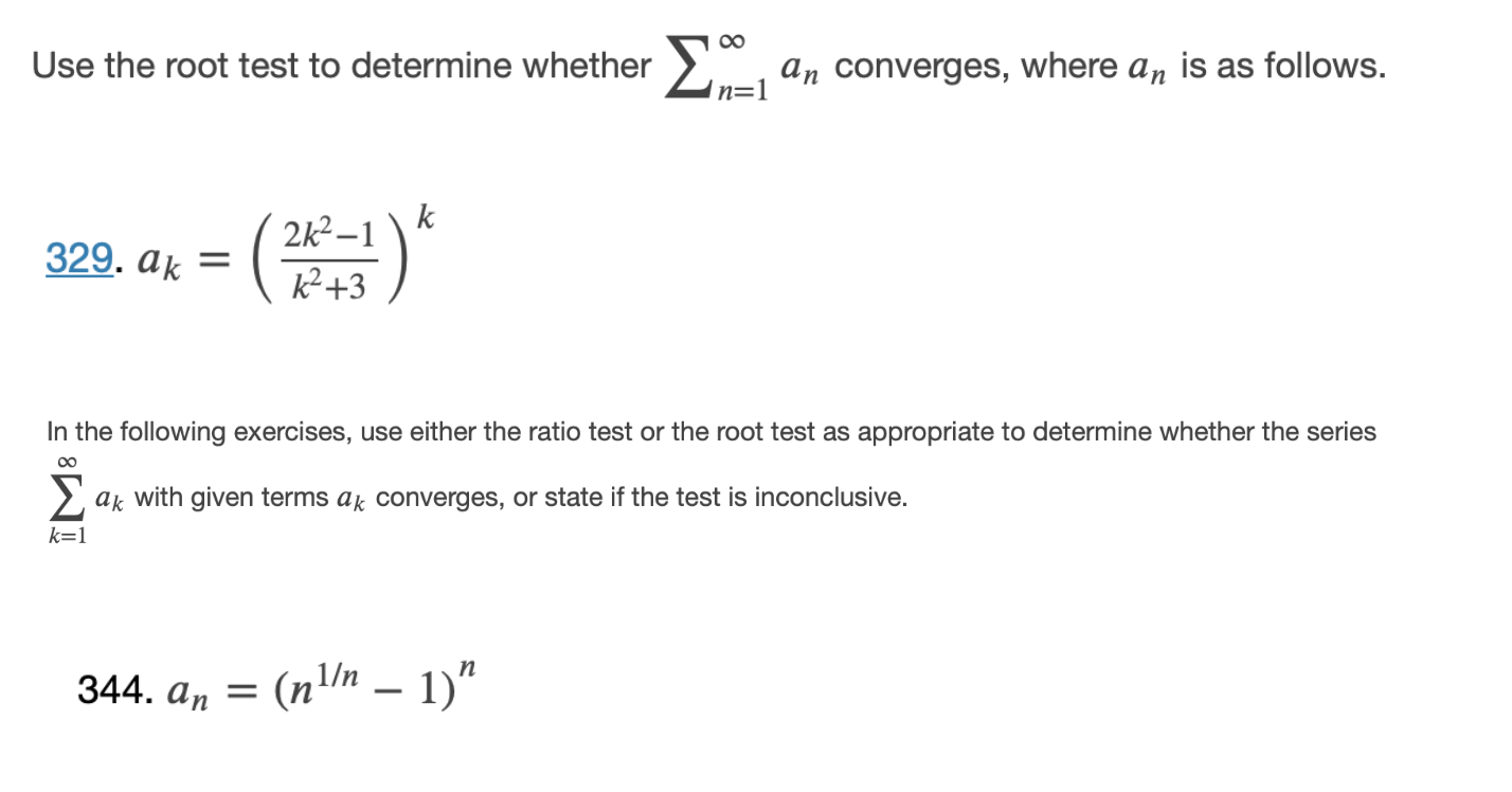 Solved Use the root test to determine whether \\( | Chegg.com