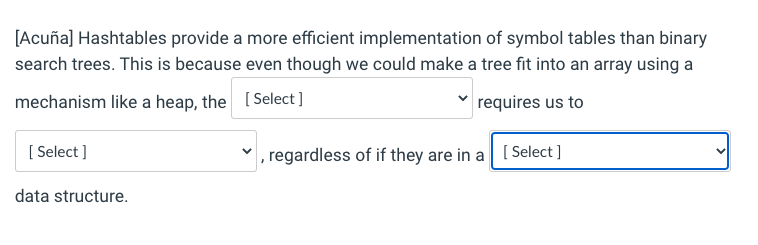 Solved [Acuña] Hashtables provide a more efficient | Chegg.com