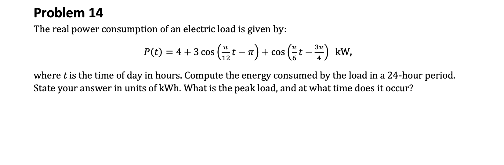 Solved TT Зп Problem 14 The real power consumption of an | Chegg.com