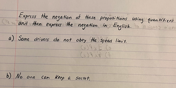 Solved Express the negation of these propositions using | Chegg.com