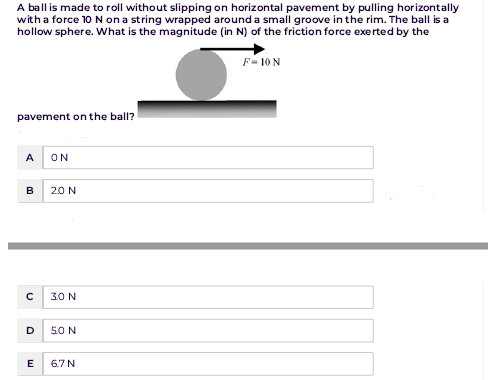 Solved A ball is made to roll without slipping on horizontal | Chegg.com