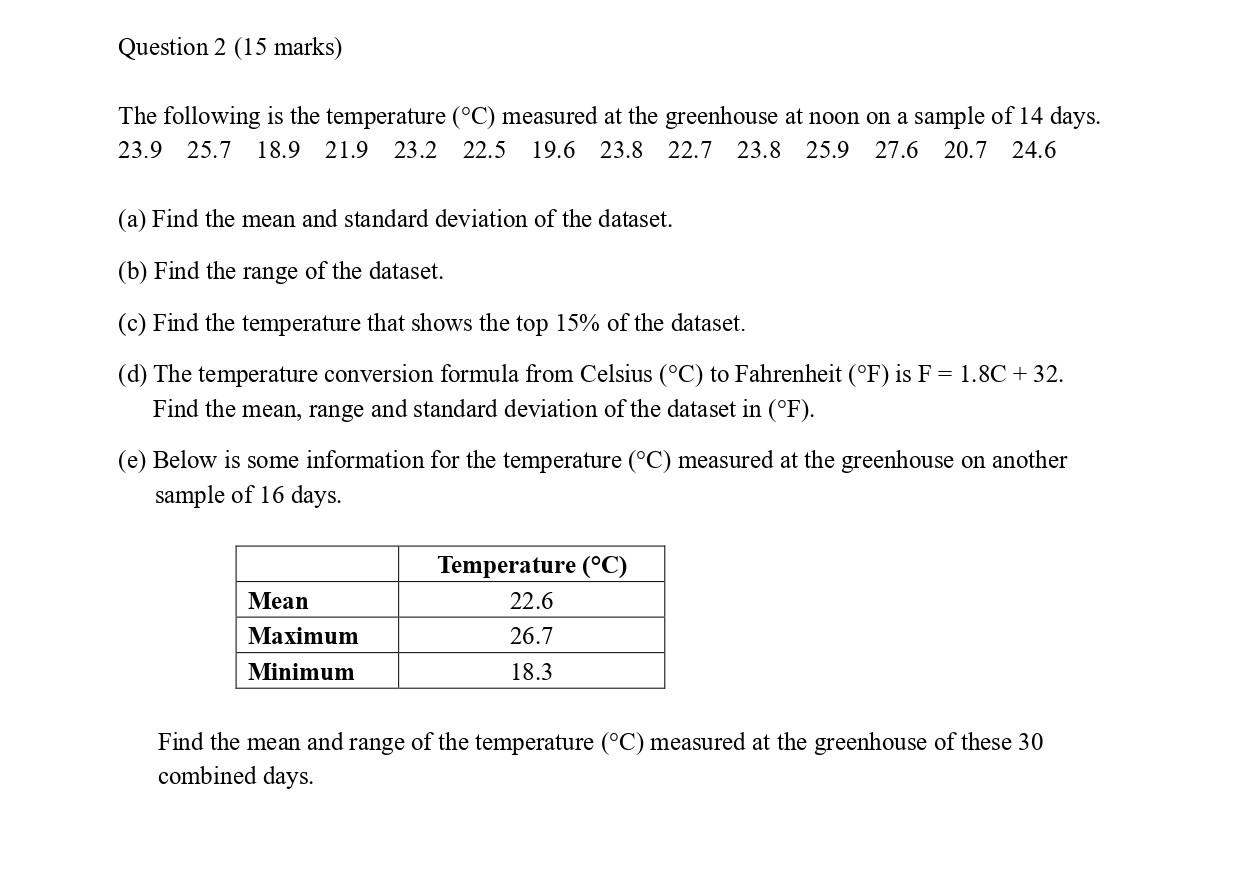 Solved (a) Find the mean and standard deviation of the | Chegg.com