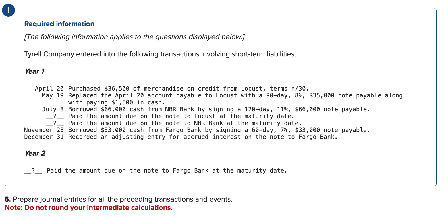 Solved Required information Journal entry | Chegg.com