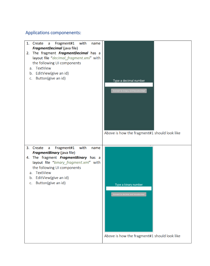 Solved Application Overview: Build an android application | Chegg.com