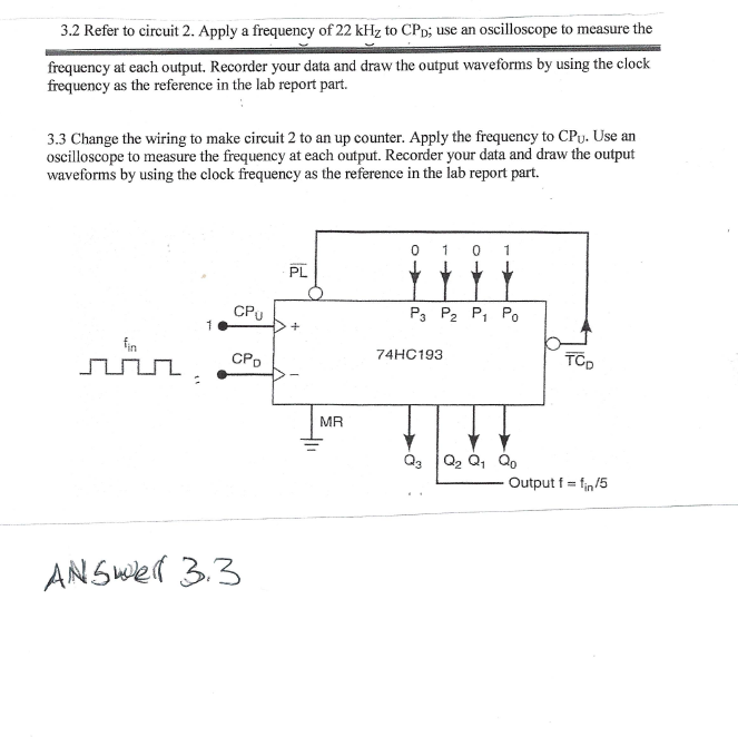 3.2 Refer to circuit 2. Apply a frequency of 22 kHz | Chegg.com