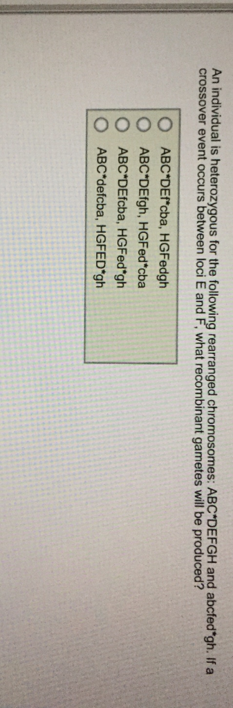 Solved An individual is heterozygous for the following | Chegg.com