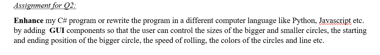 Solved can you add GUI components so that the user can | Chegg.com