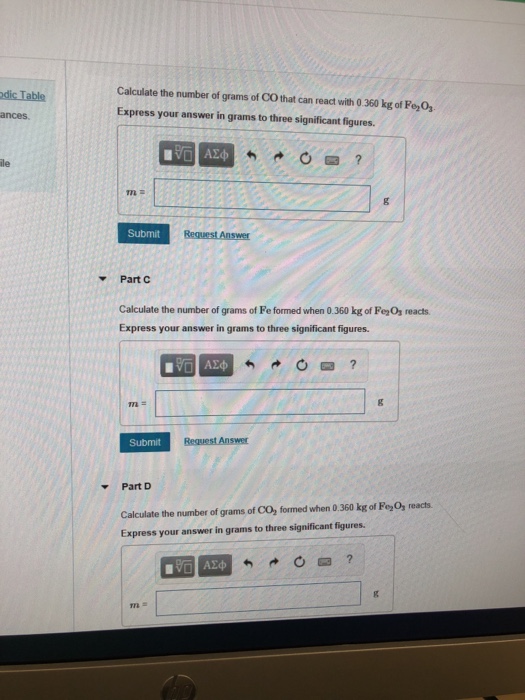 Solved Calculate the number of grams of CO that can react | Chegg.com
