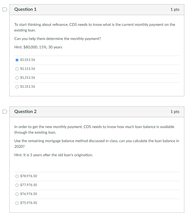 Solved What is the actual rate of return for refinancing | Chegg.com