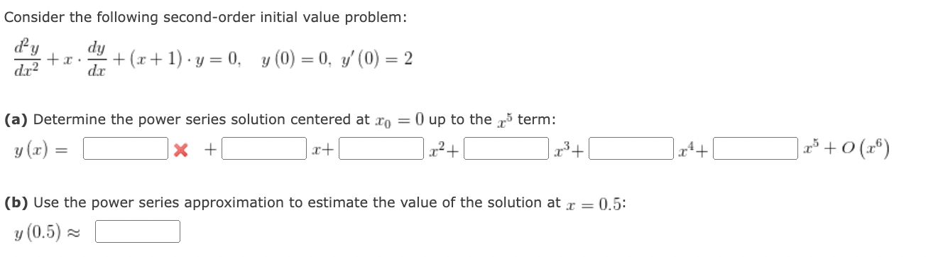 Solved Consider the following second-order initial value | Chegg.com