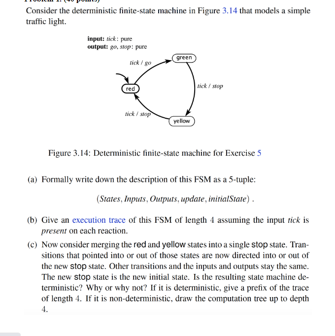 Solved Consider the deterministic finite-state machine in | Chegg.com