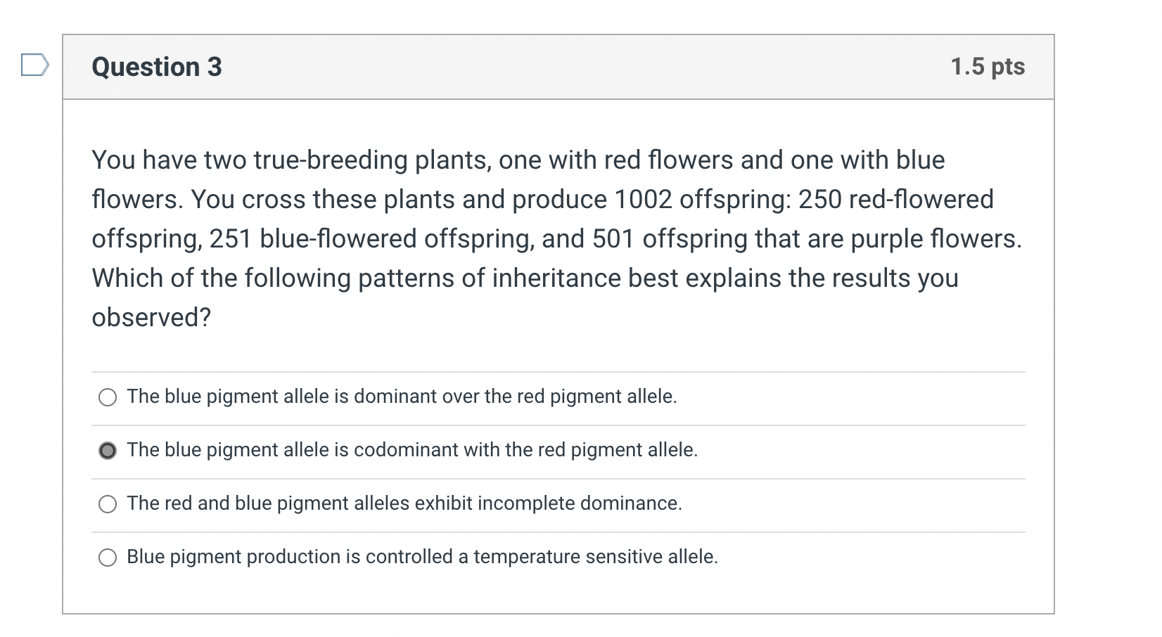 Solved You have two true-breeding plants, one with red | Chegg.com