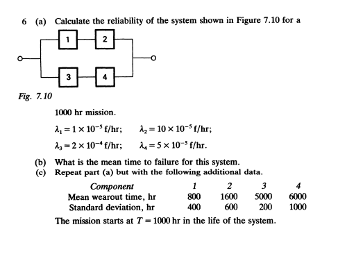 Solved Calculate the reliability of the system shown in | Chegg.com