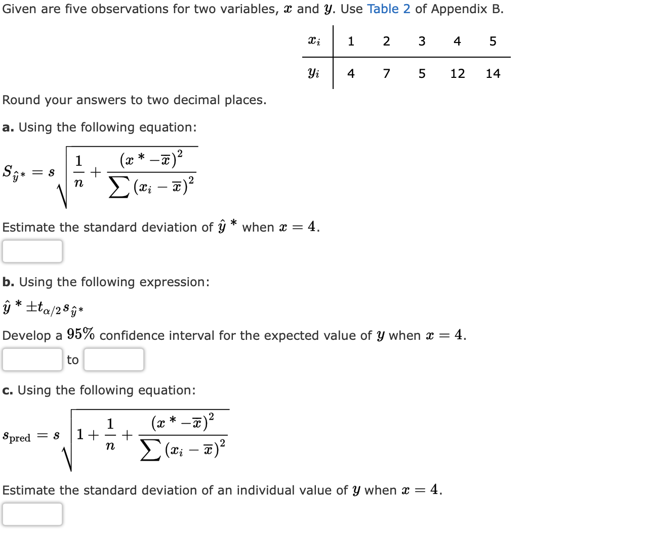 Solved Round your answers to two decimal places. a. Using | Chegg.com