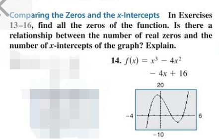Solved Comparing the Zeros and the x-Intercepts In Exercises | Chegg.com