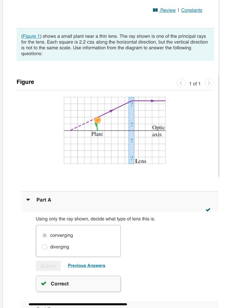 Solved Figure 1) shows a small plant near a thin lens. The | Chegg.com