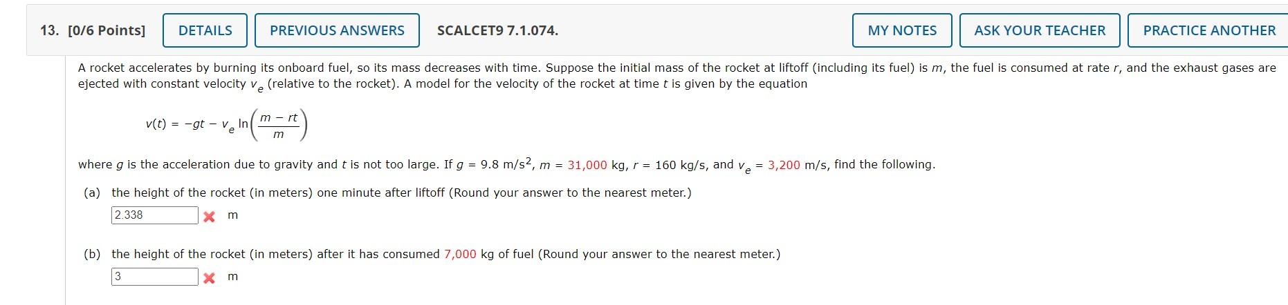 Solved ejected with constant velocity ve (relative to the | Chegg.com