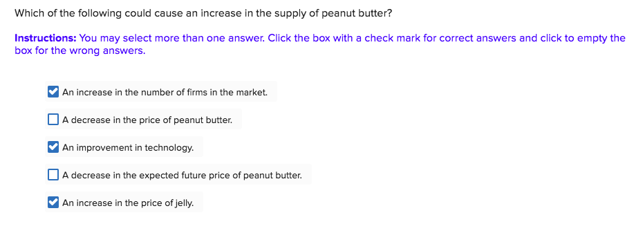 Solved Which of the following could cause an increase in the | Chegg.com