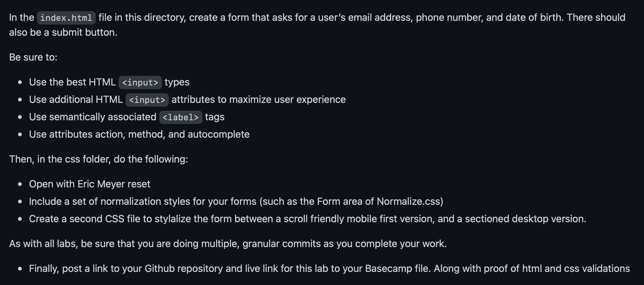 Solved In the index.html file in this directory, create a | Chegg.com