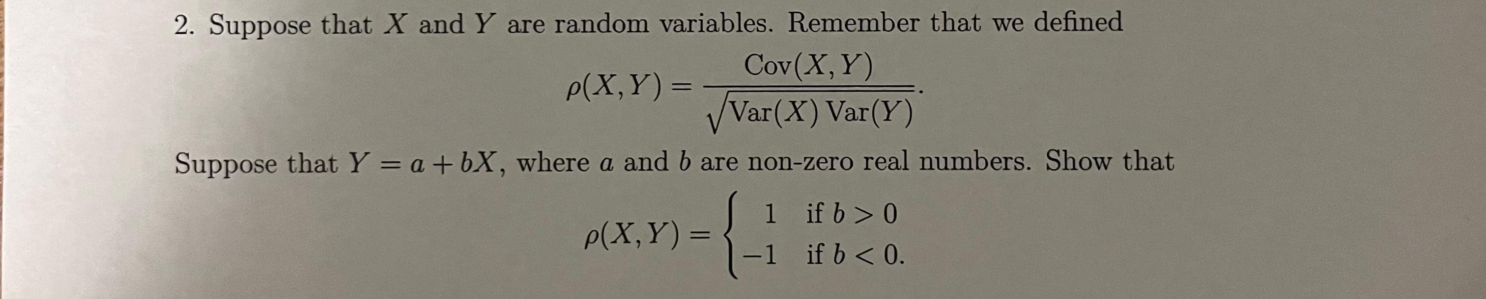 Solved 2. Suppose that X and Y are random variables. | Chegg.com