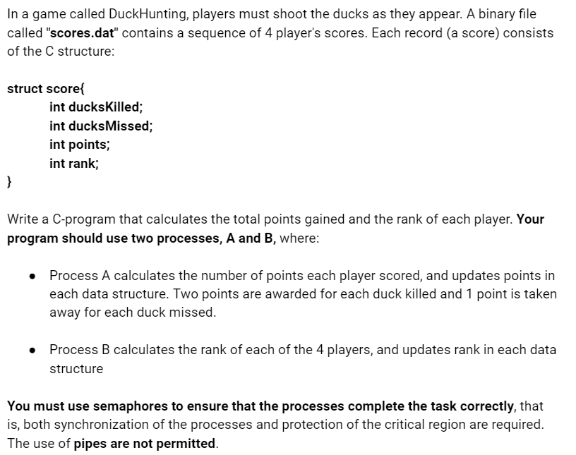 Solved In a game called DuckHunting, players must shoot the | Chegg.com