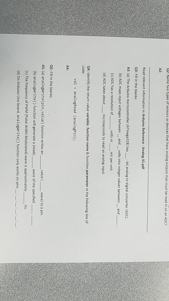 Solved 2: Name two types of sensors or devices that have | Chegg.com