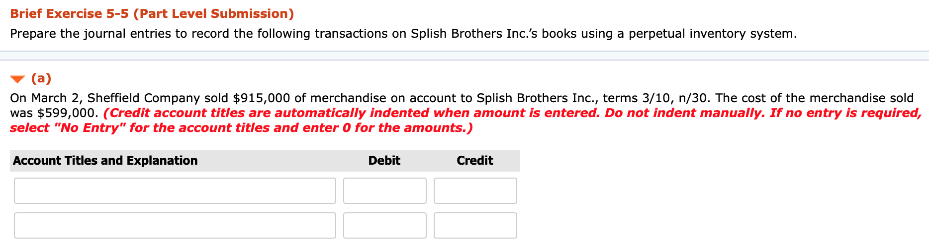 Solved Brief Exercise 5-5 (Part Level Submission) Prepare | Chegg.com