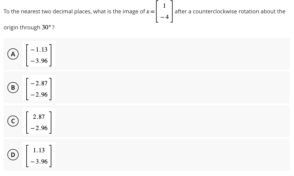 Solved To the nearest two decimal places, what is the image | Chegg.com