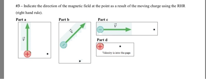 Solved #3-Indicate the direction of the magnetic field at | Chegg.com