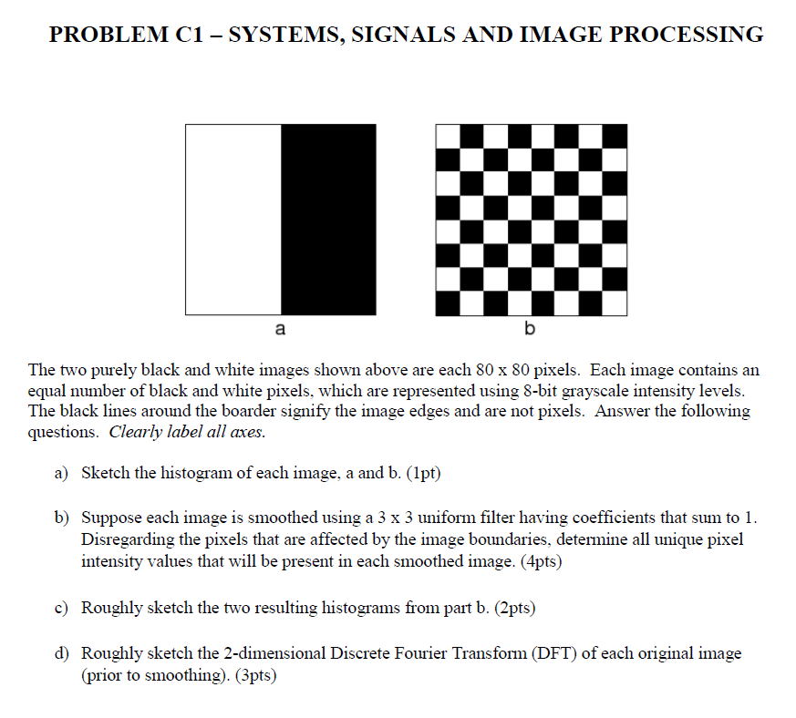 Solved PROBLEM C1 - SYSTEMS, SIGNALS AND IMAGE PROCESSING | Chegg.com