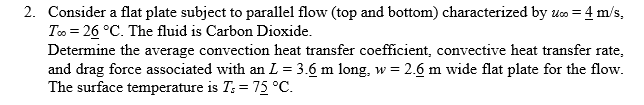 Solved 2. Consider a flat plate subject to parallel flow | Chegg.com