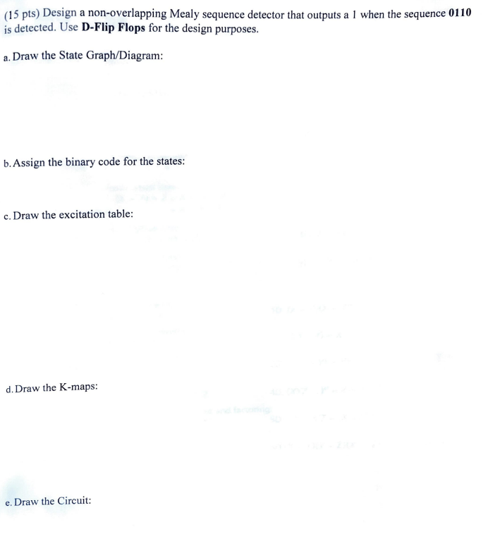 Solved ( 15 ﻿pts ) ﻿Design a non-overlapping Mealy sequence | Chegg.com