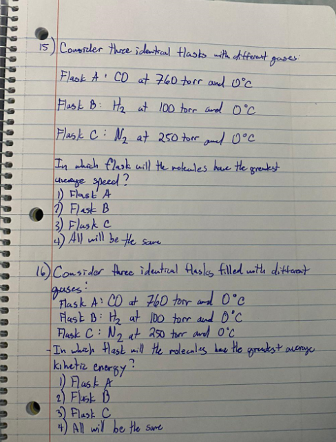 Solved For each question please explain the reasoning for | Chegg.com