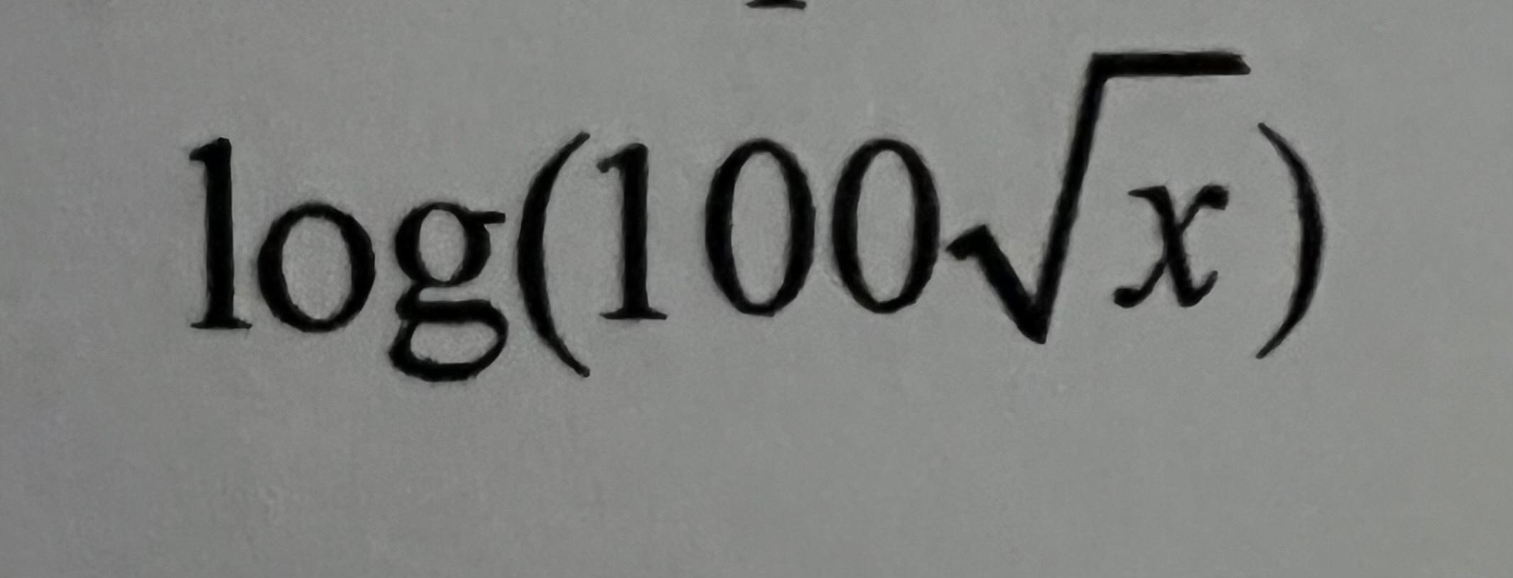 Solved log(100x) | Chegg.com