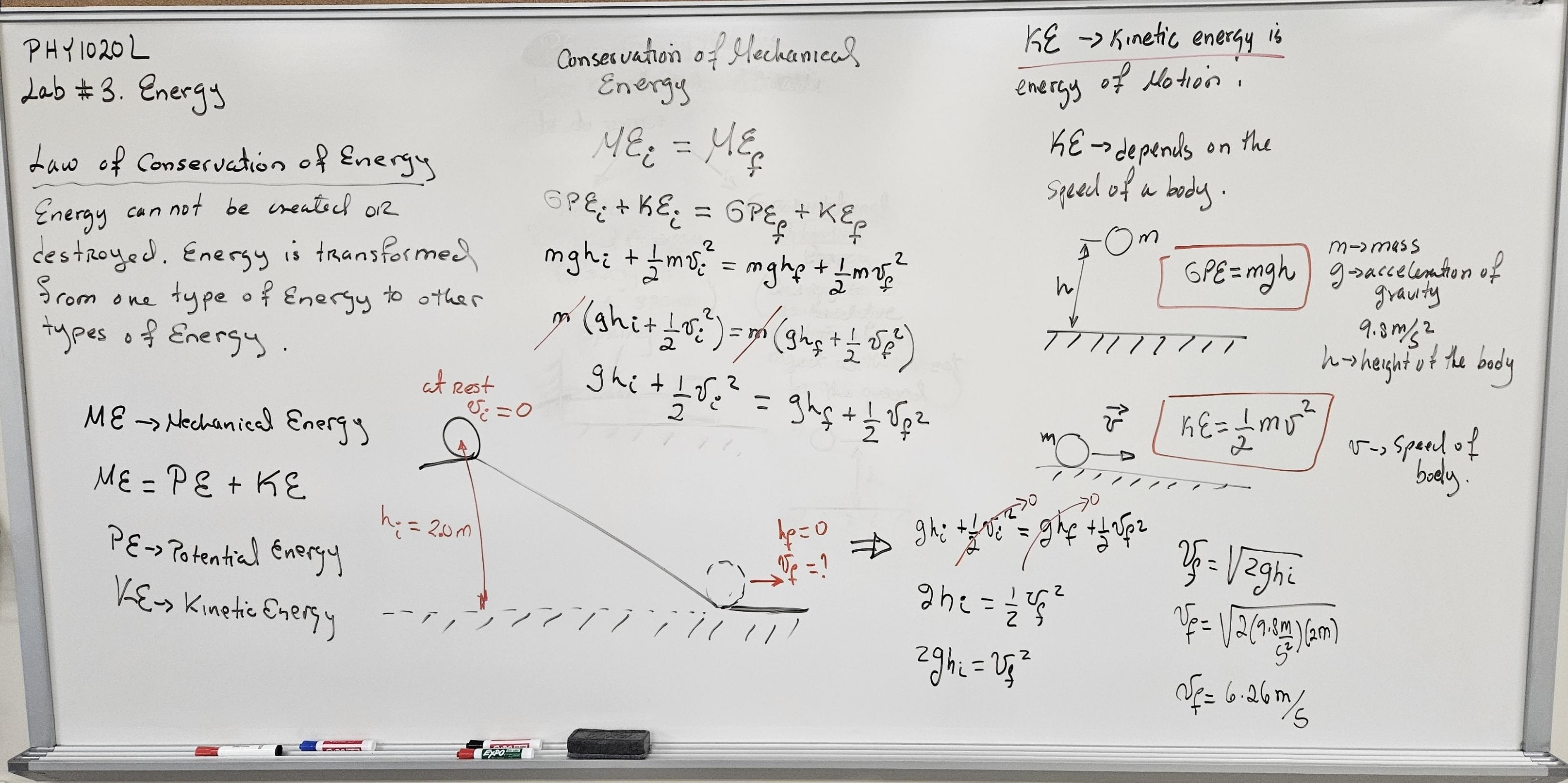 PHY 1020L ab#3. Energy Plastic ball: Input Energy | Chegg.com