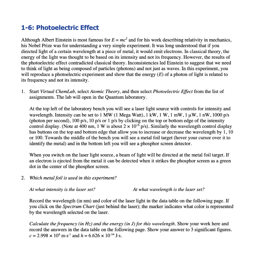 Albert Einstein Photoelectric Effect