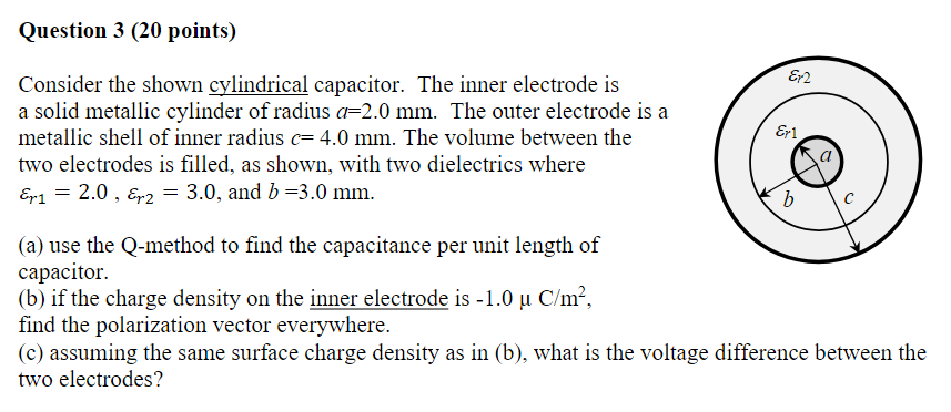 Solved Question 3 (20 points) Er2 Eri Consider the shown | Chegg.com