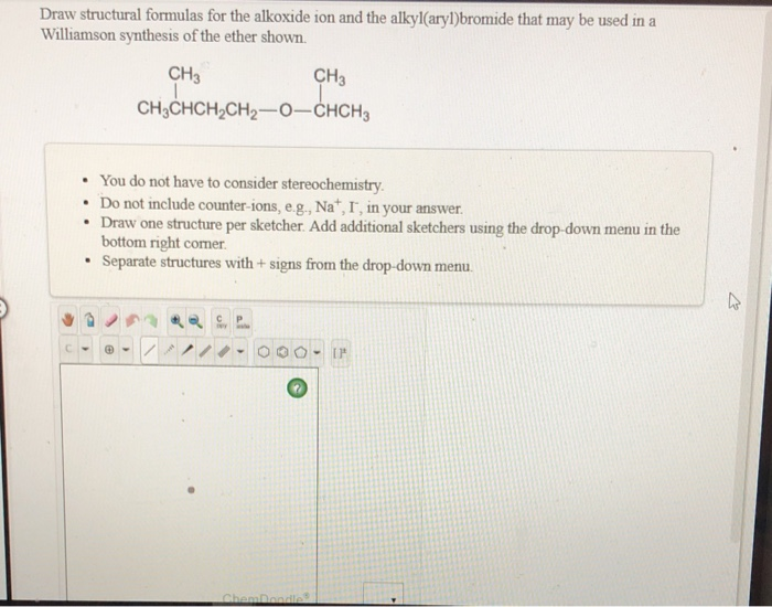 Solved Draw structural formulas for the alkoxide ion and the | Chegg.com